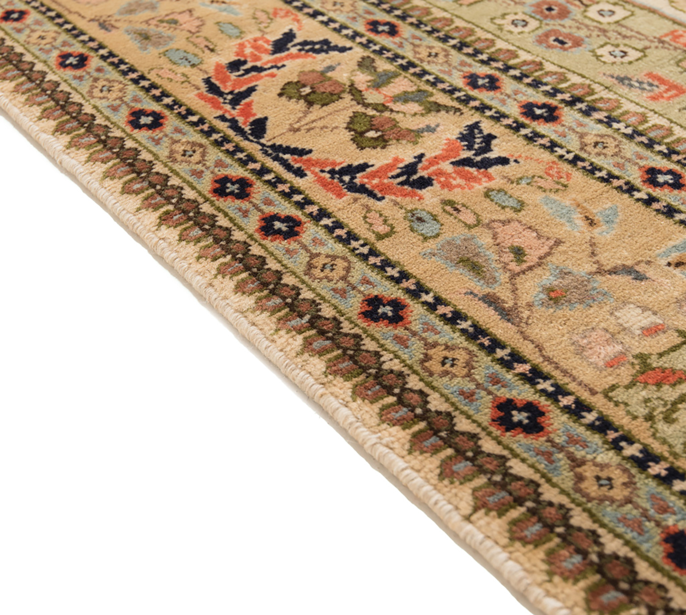 Tabriz Tabatabai Persian Rug Green 198 x 139 cm
