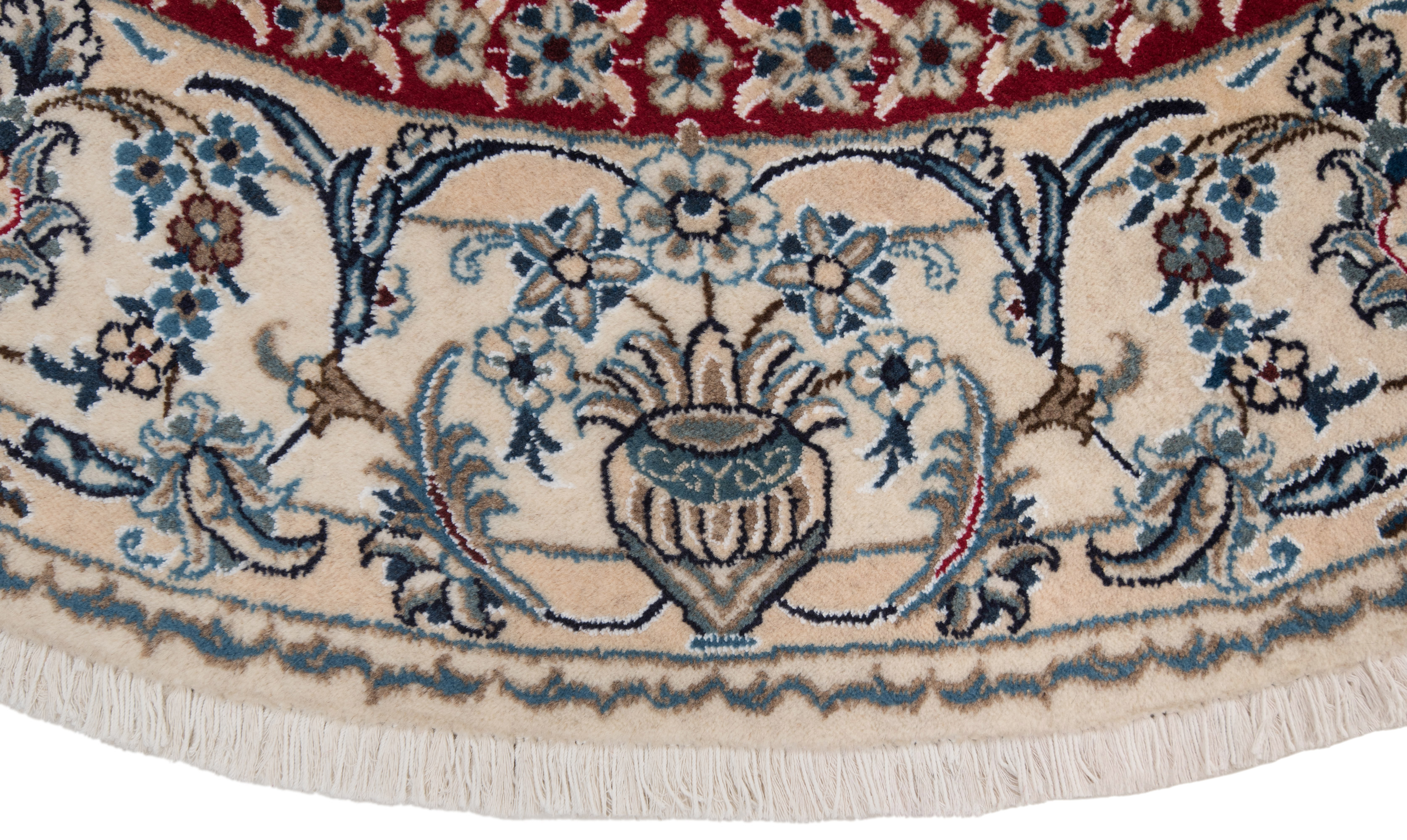 Nain Persian Rug Red 196 x 196 cm