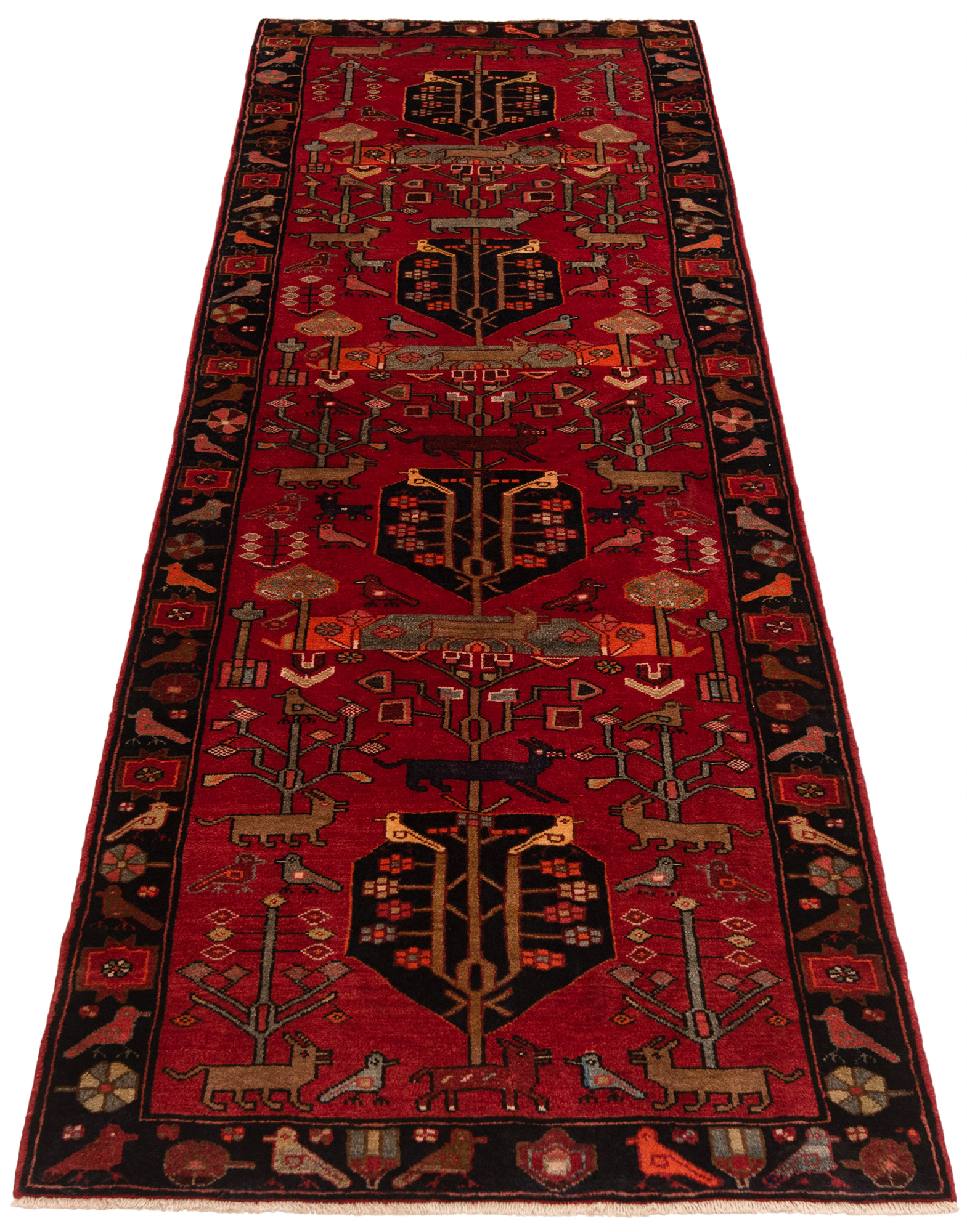 Hamedan Persisk matta Röd 329 x 117 cm