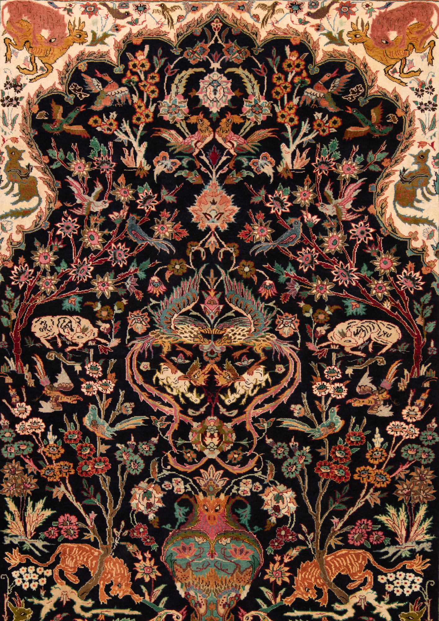 Kashmar Perserteppich Nachtblau 408 x 300 cm