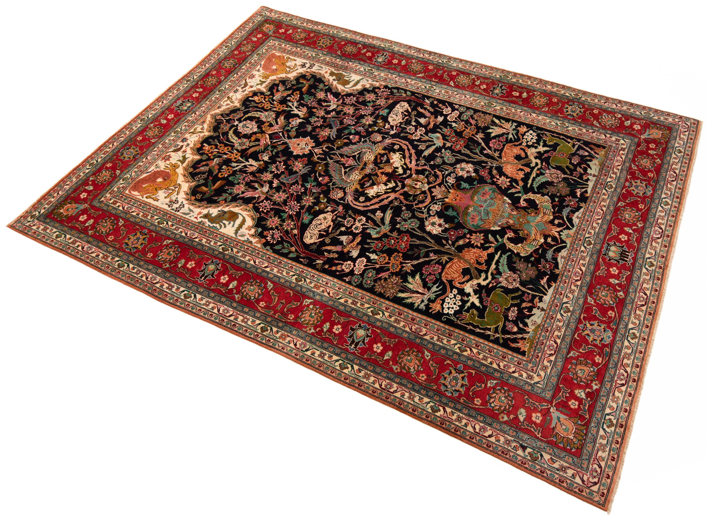 Kashmar Perserteppich Nachtblau 408 x 300 cm