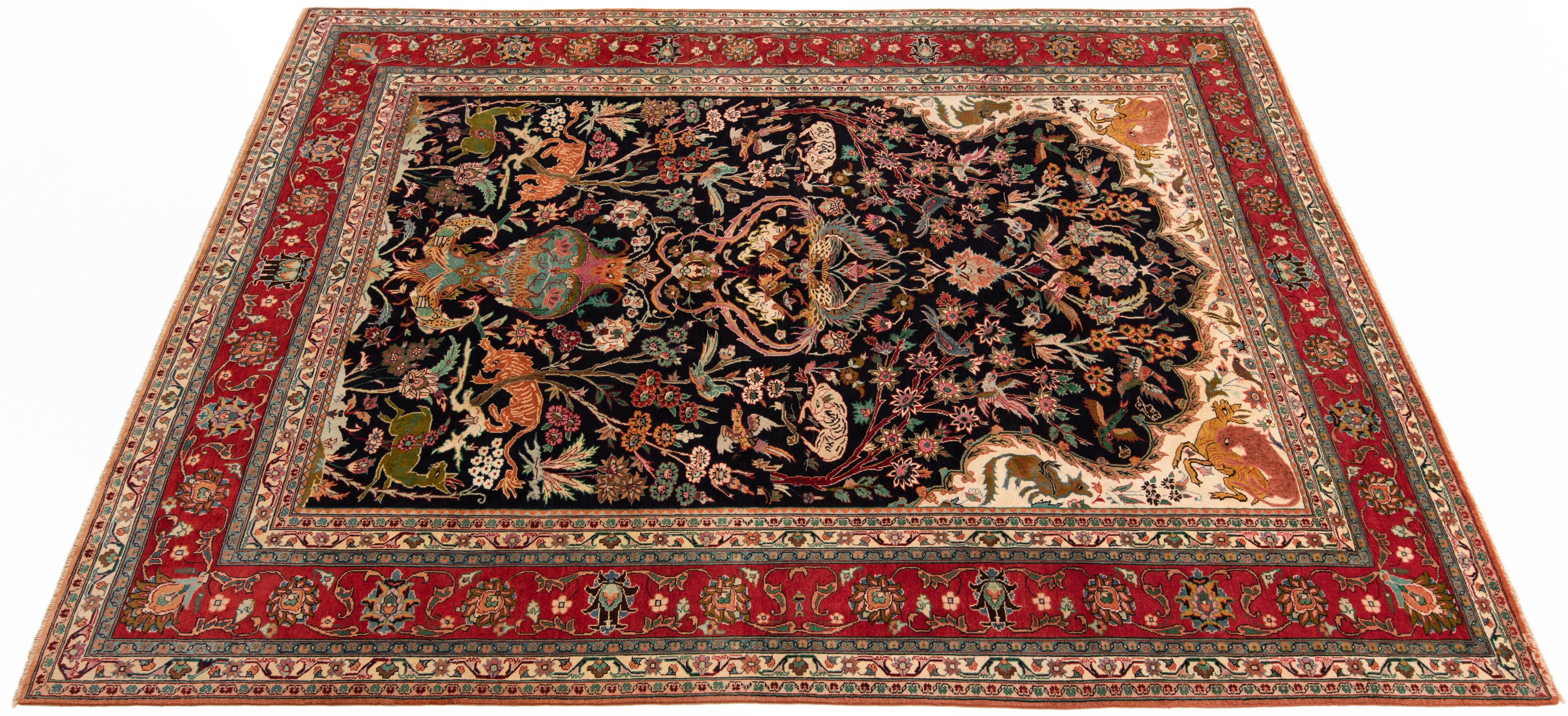 Kashmar Perserteppich Nachtblau 408 x 300 cm