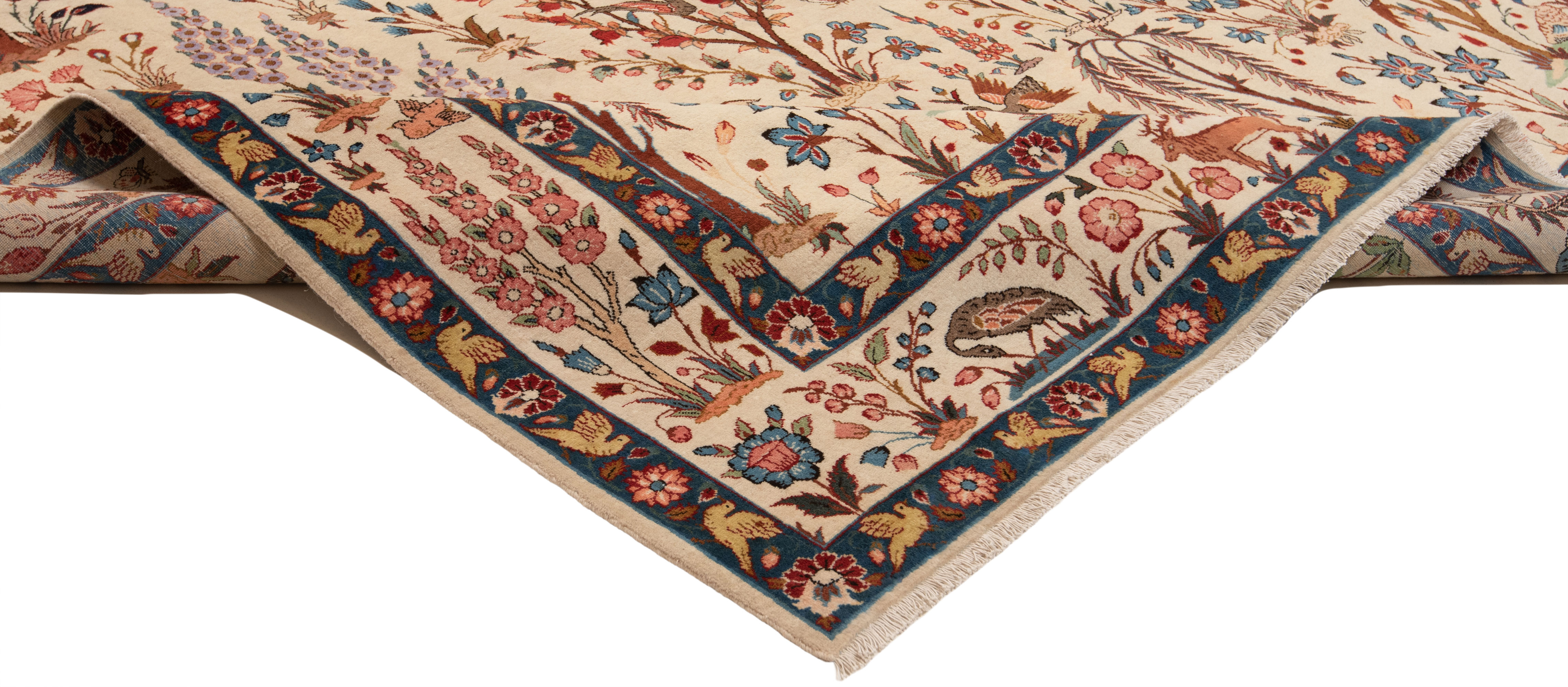 Isfahan Persian Rug Beige-Cream 430 x 330 cm