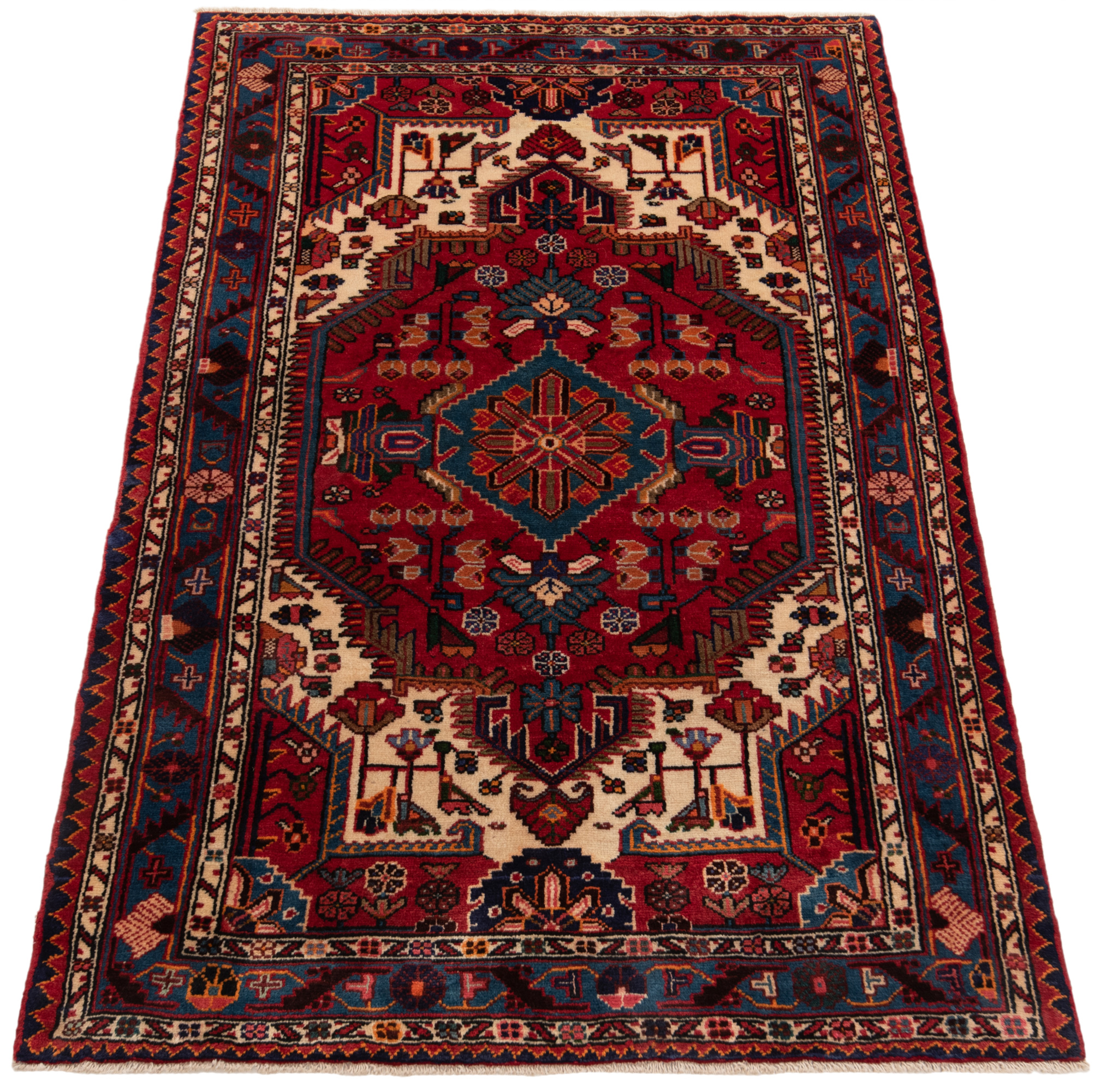 Nahavand Persian Rug Red 184 x 117 cm
