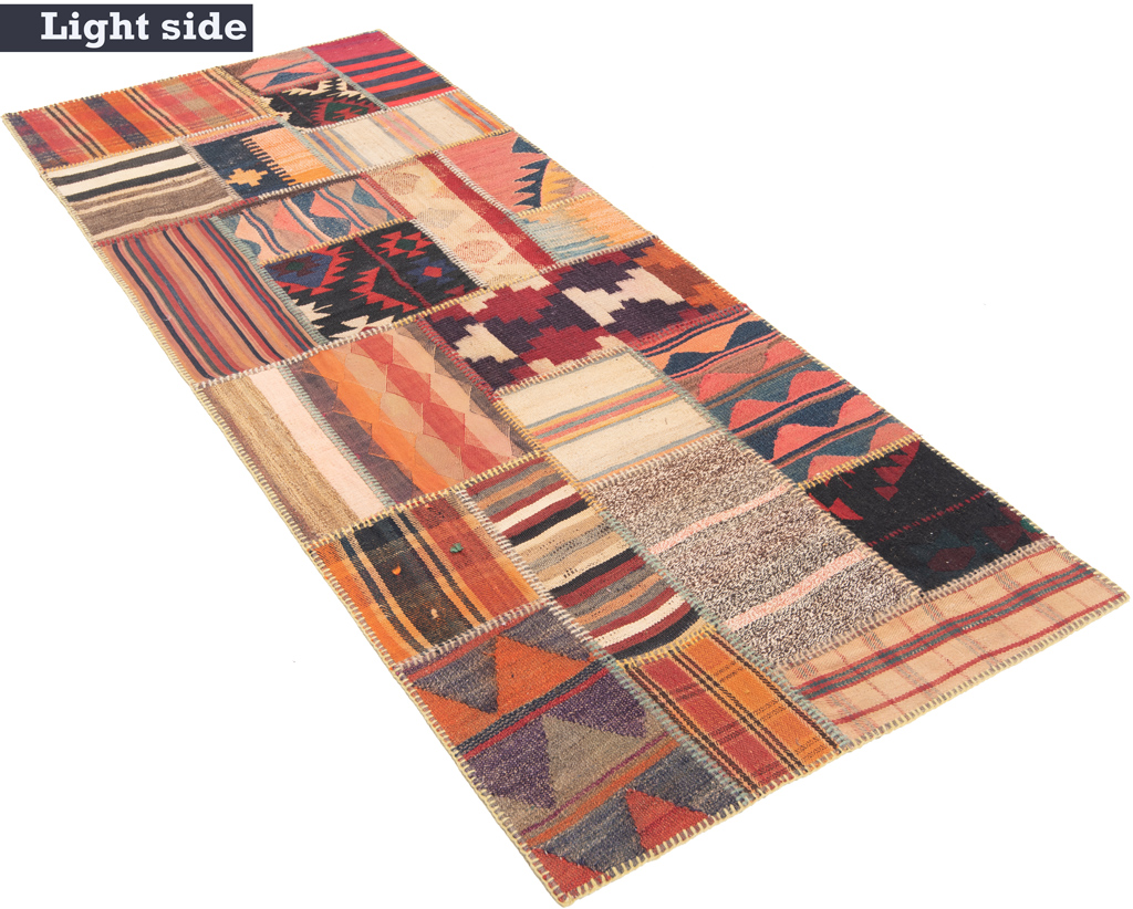 Kilim Patchwork Multicolore 210 x 86 cm