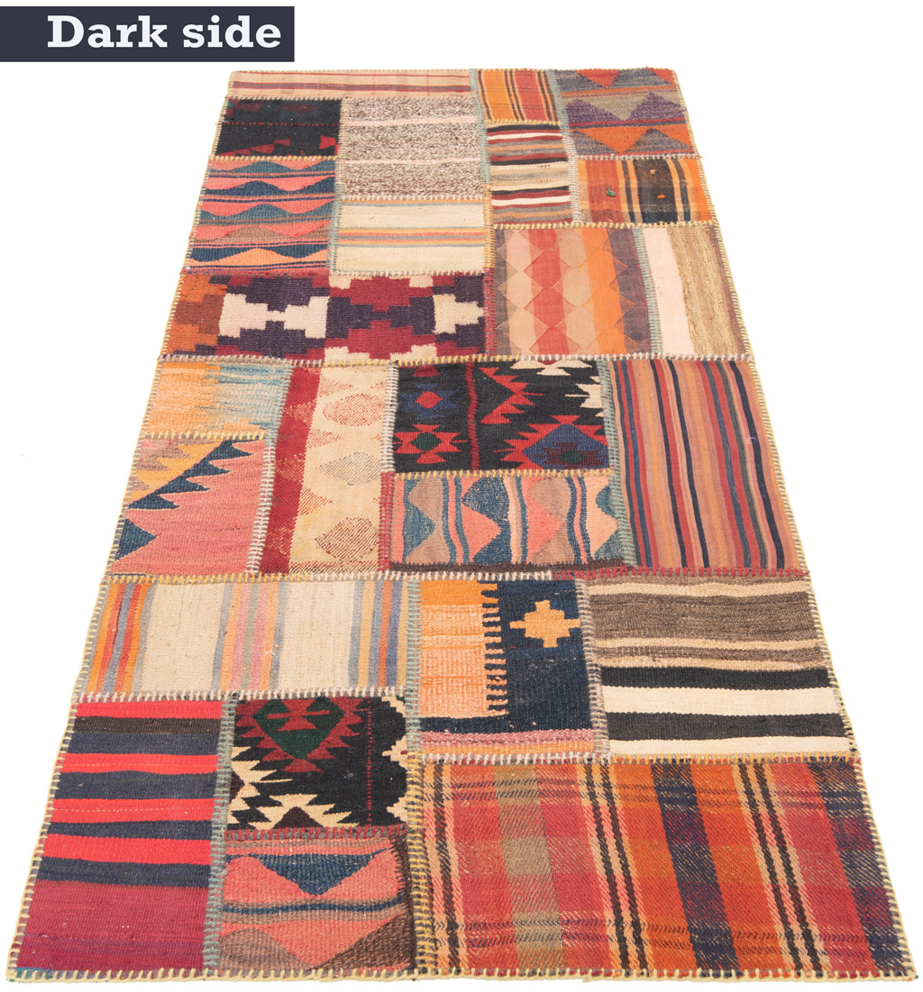 Kilim Patchwork Multicolore 210 x 86 cm