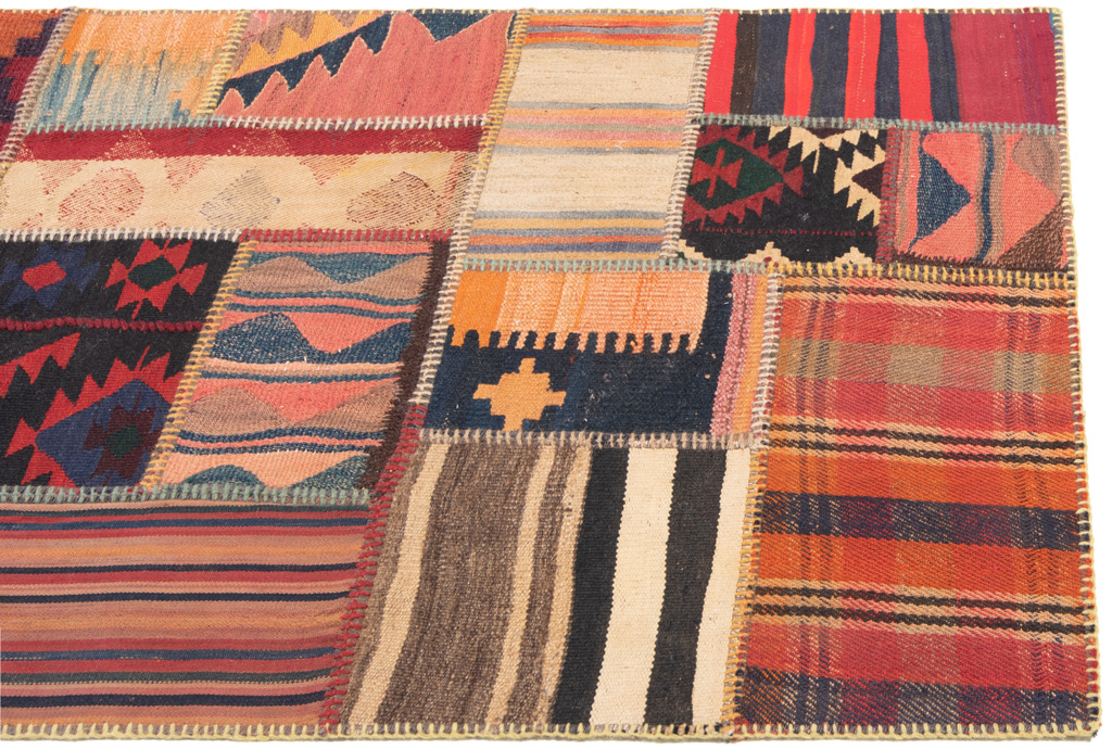 Kilim Patchwork Multicolore 210 x 86 cm