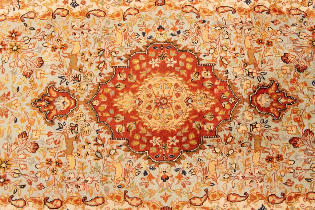 Tabriz Tabatabai Persian Rug Yellow 290 x 190 cm