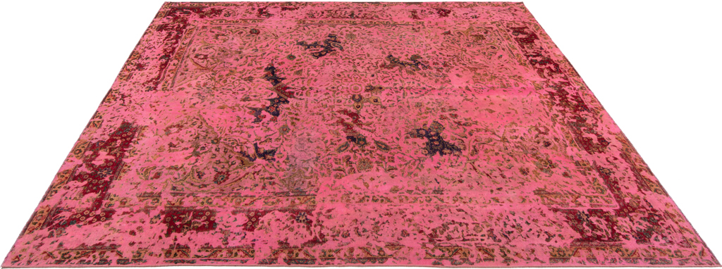 Vintage Relief Rug Pink 389 x 298 cm