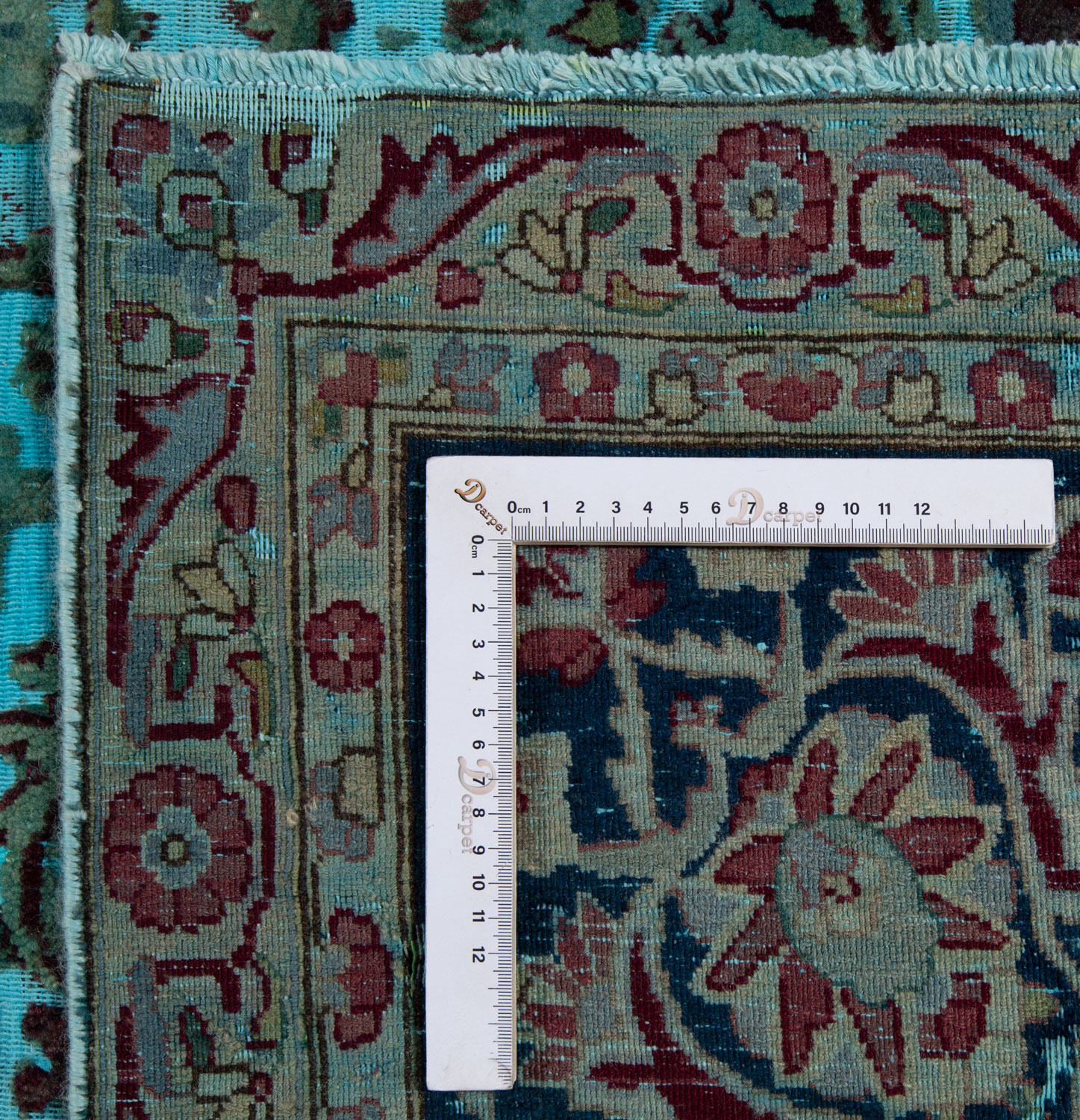 Vintage Relief Rug Turquoise 393 x 288 cm