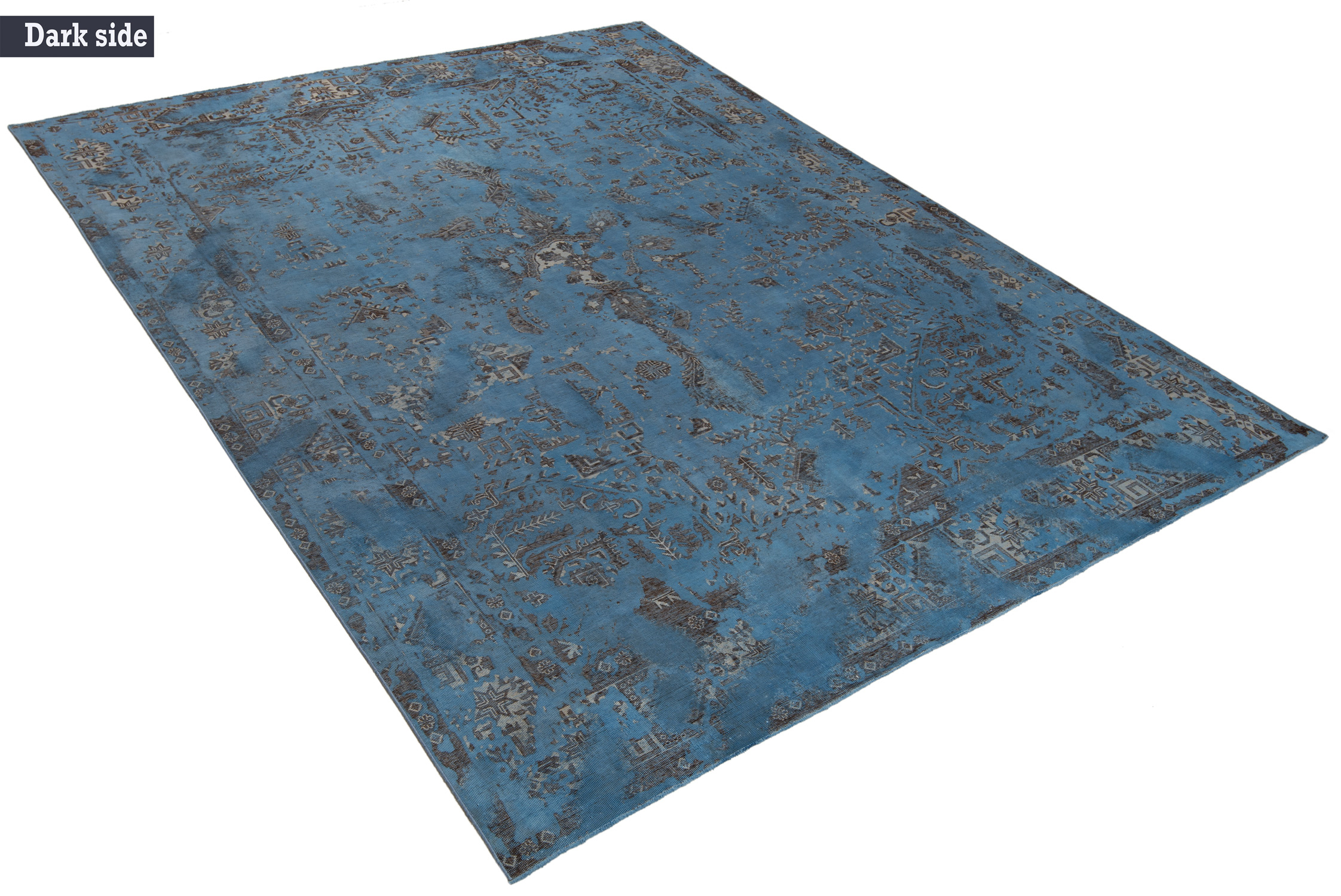 Vintage Relief Rug Blue 380 x 282 cm