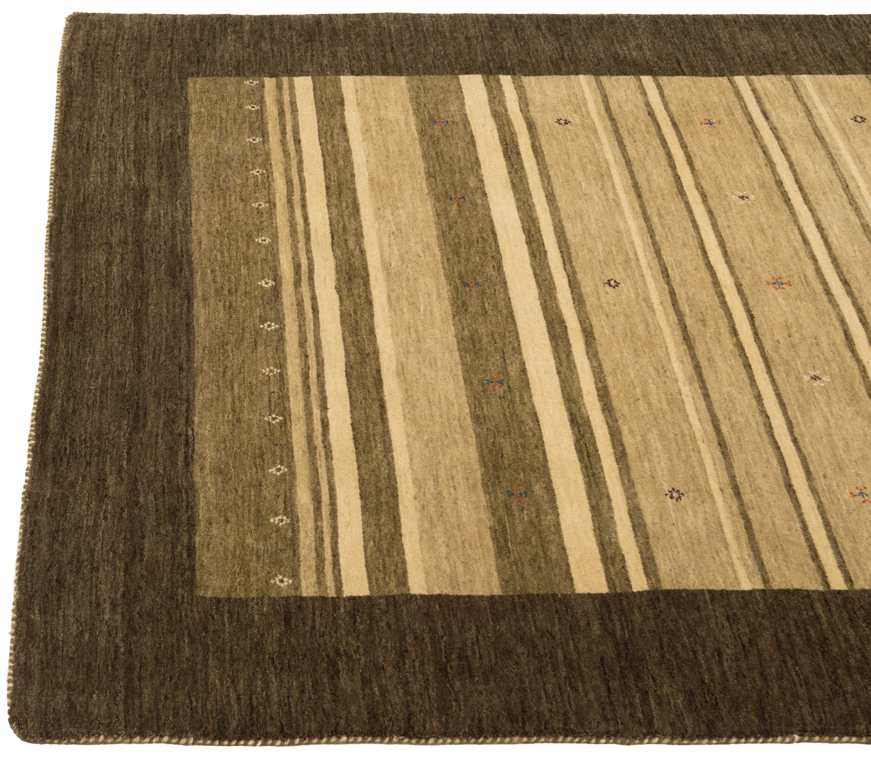 Handloom Rug Green 190 x 130 cm