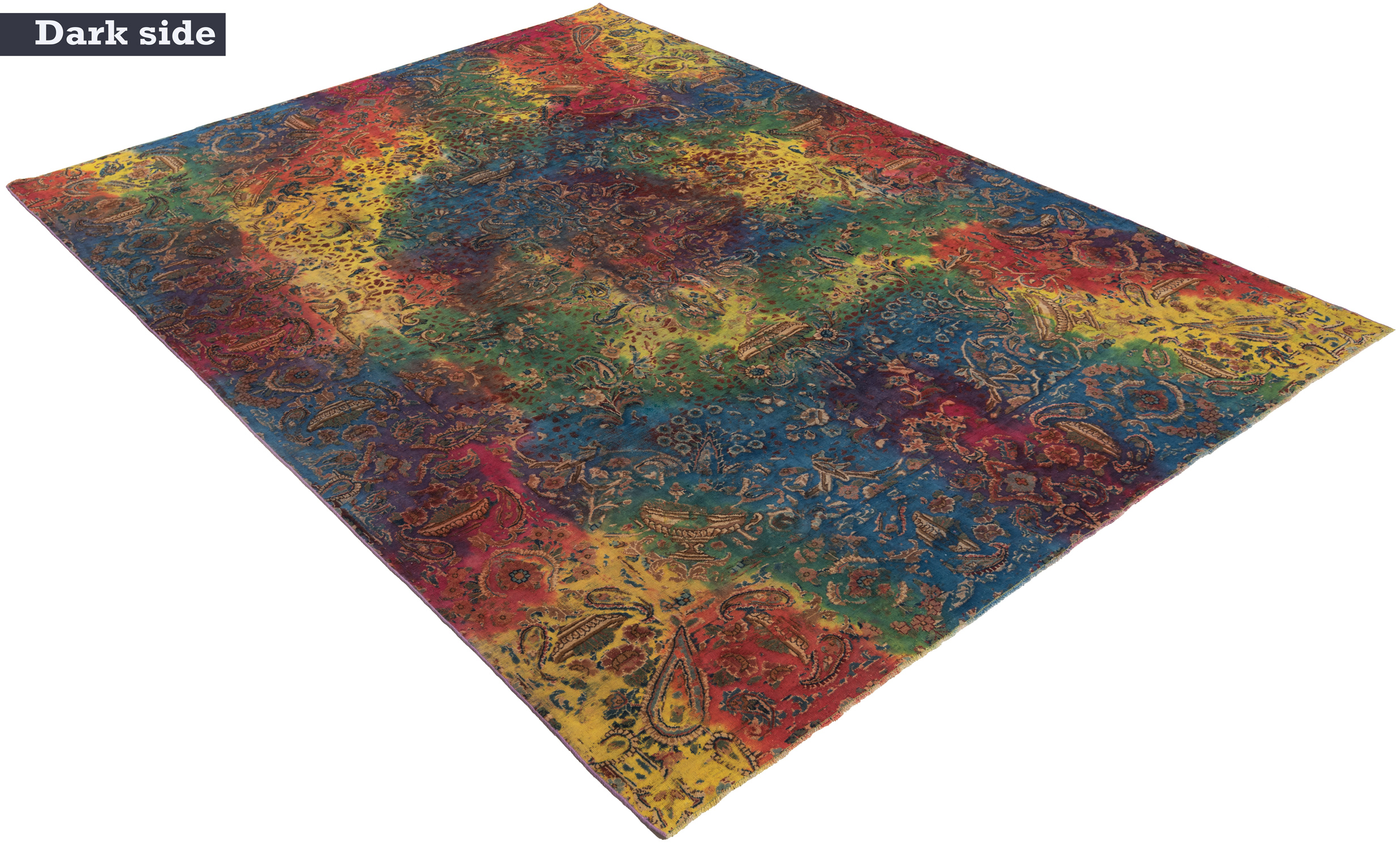 Vintage Relief Rug Multicolor 342 x 243 cm
