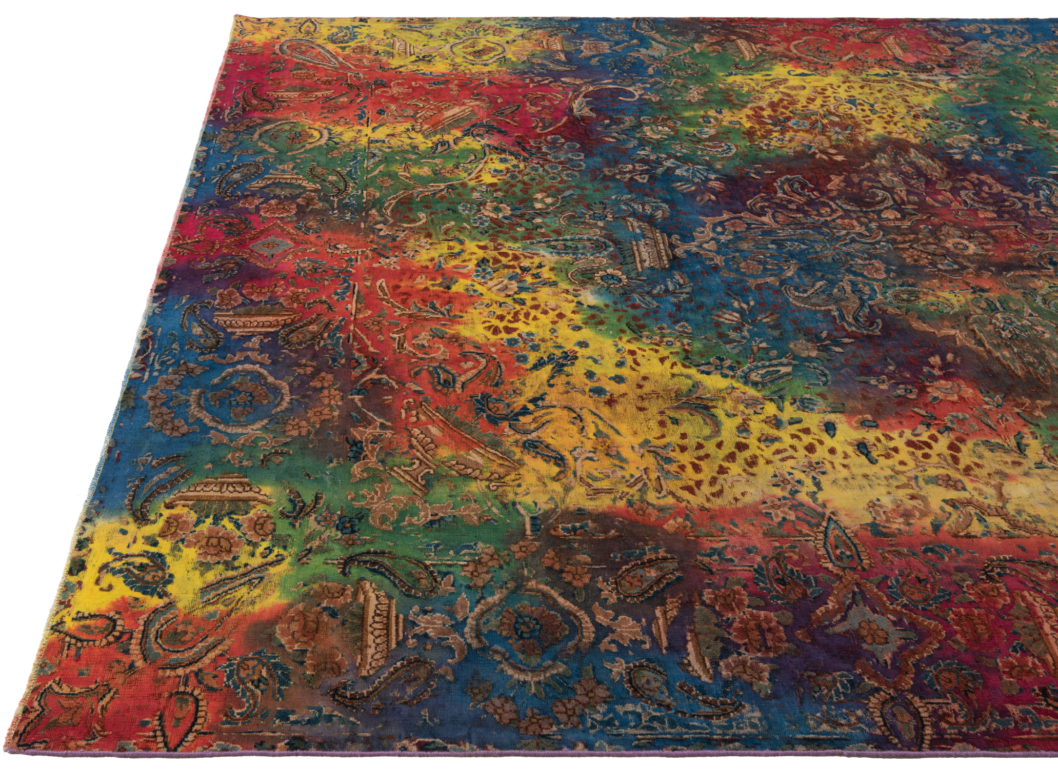 Vintage Relief Rug Multicolor 342 x 243 cm