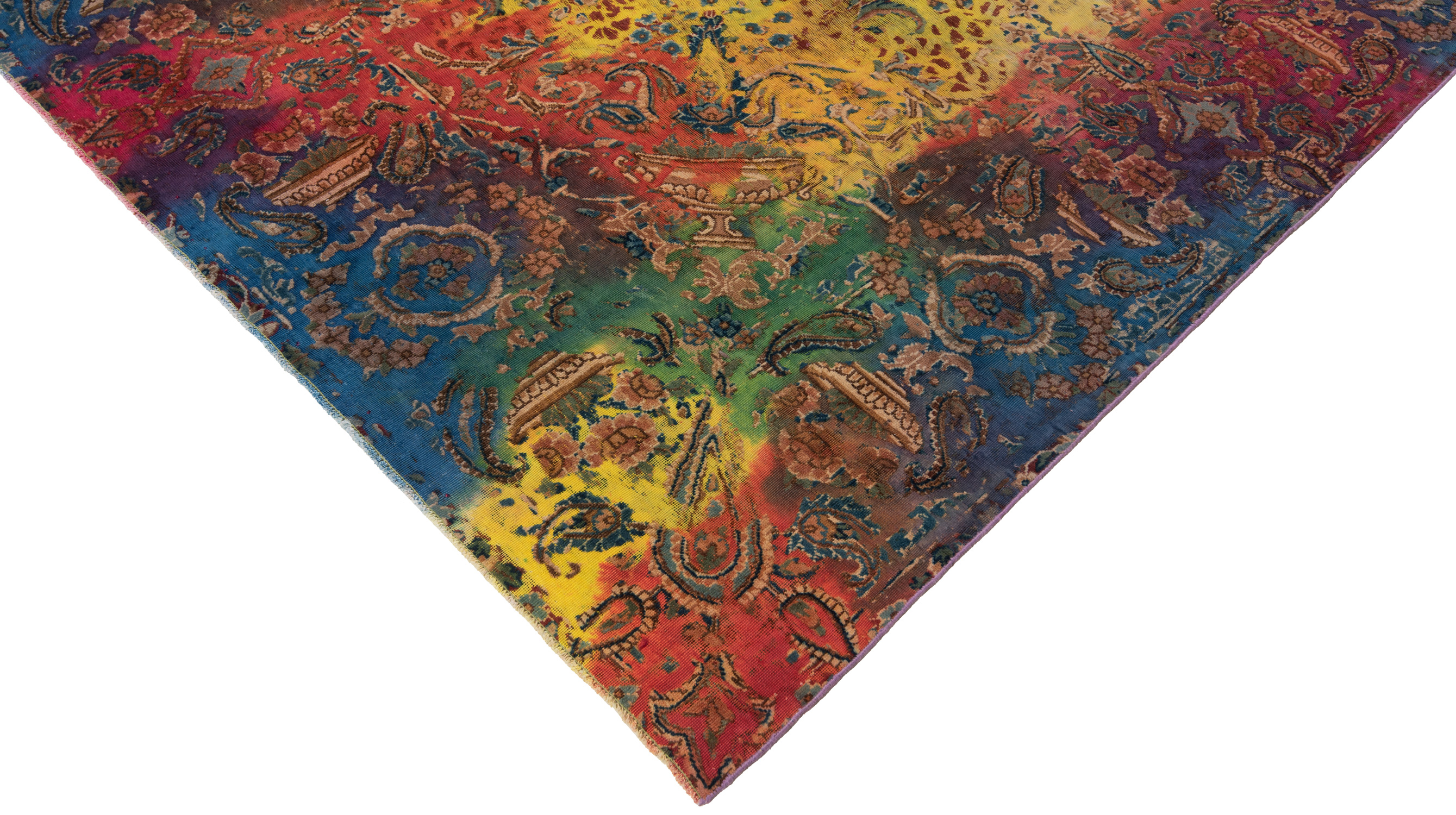 Vintage Relief Rug Multicolor 342 x 243 cm
