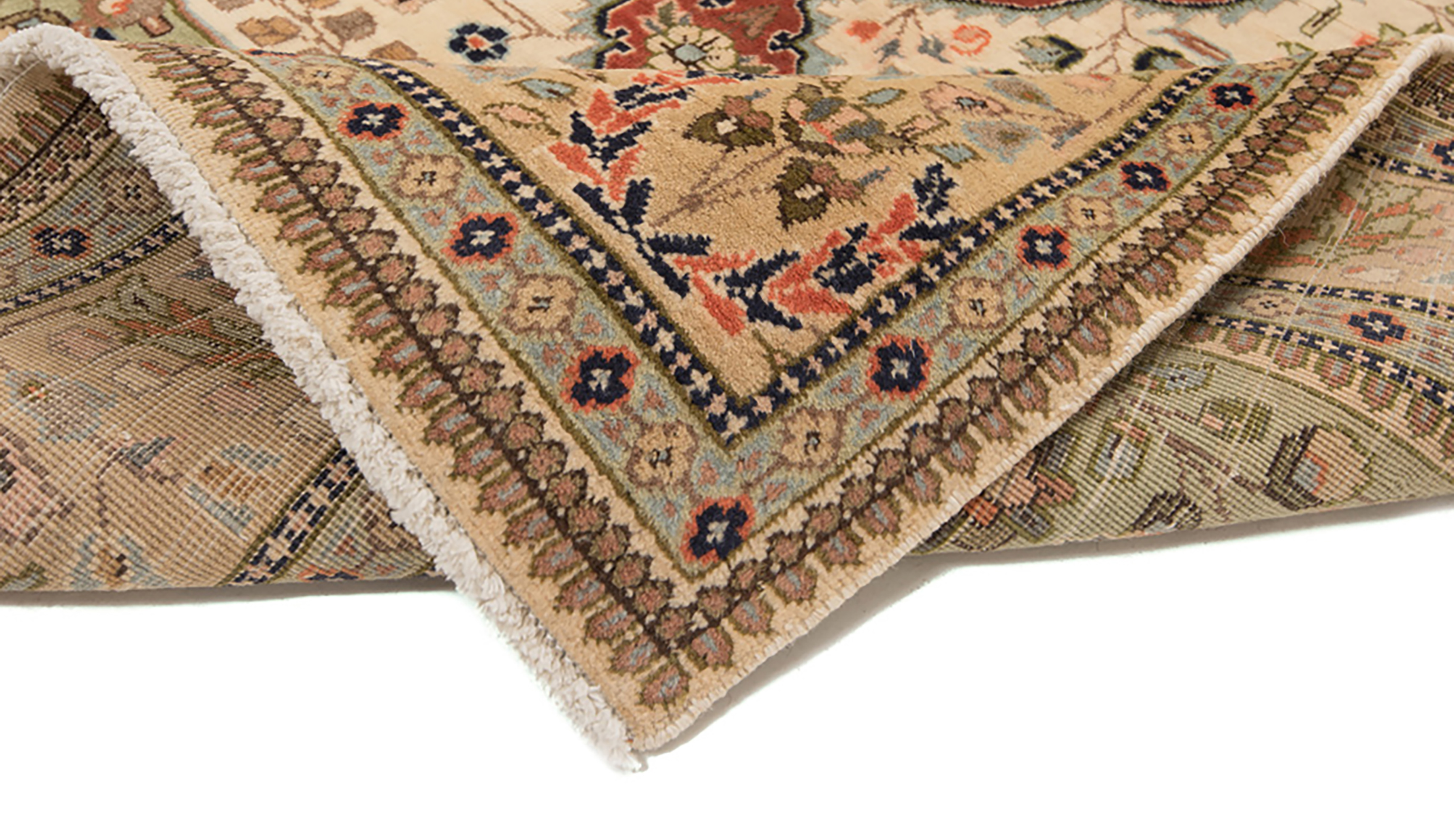 Tabriz Tabatabai Persian Rug Green 198 x 139 cm