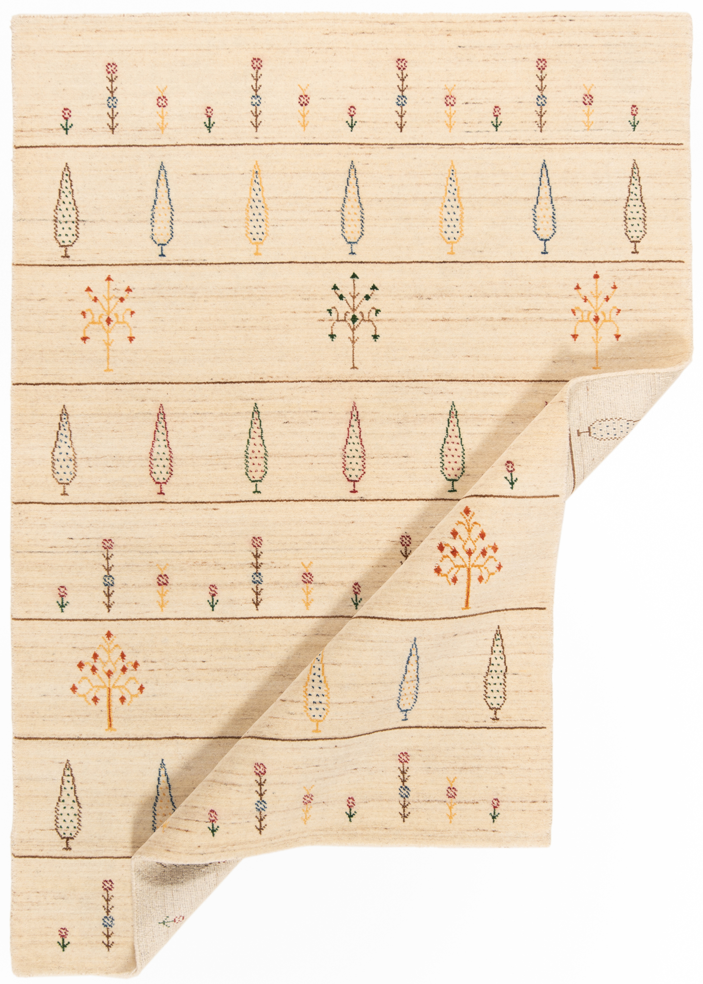 Handloom Rug White 199 x 141 cm