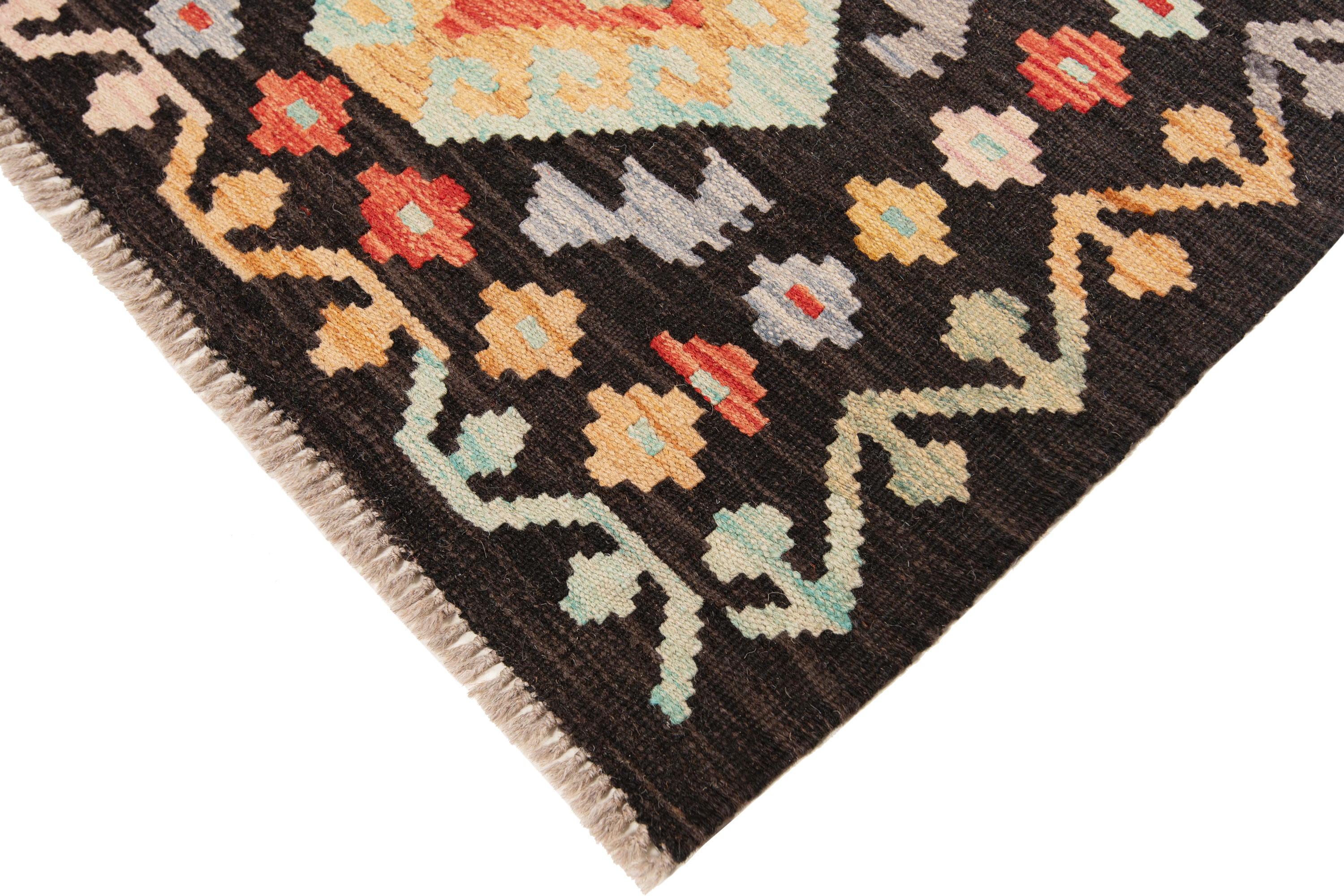 KIlim Afghan Black 121 x 81 cm