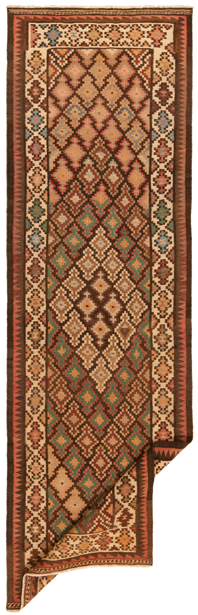 Persian kilim Brown 317 x 98 cm