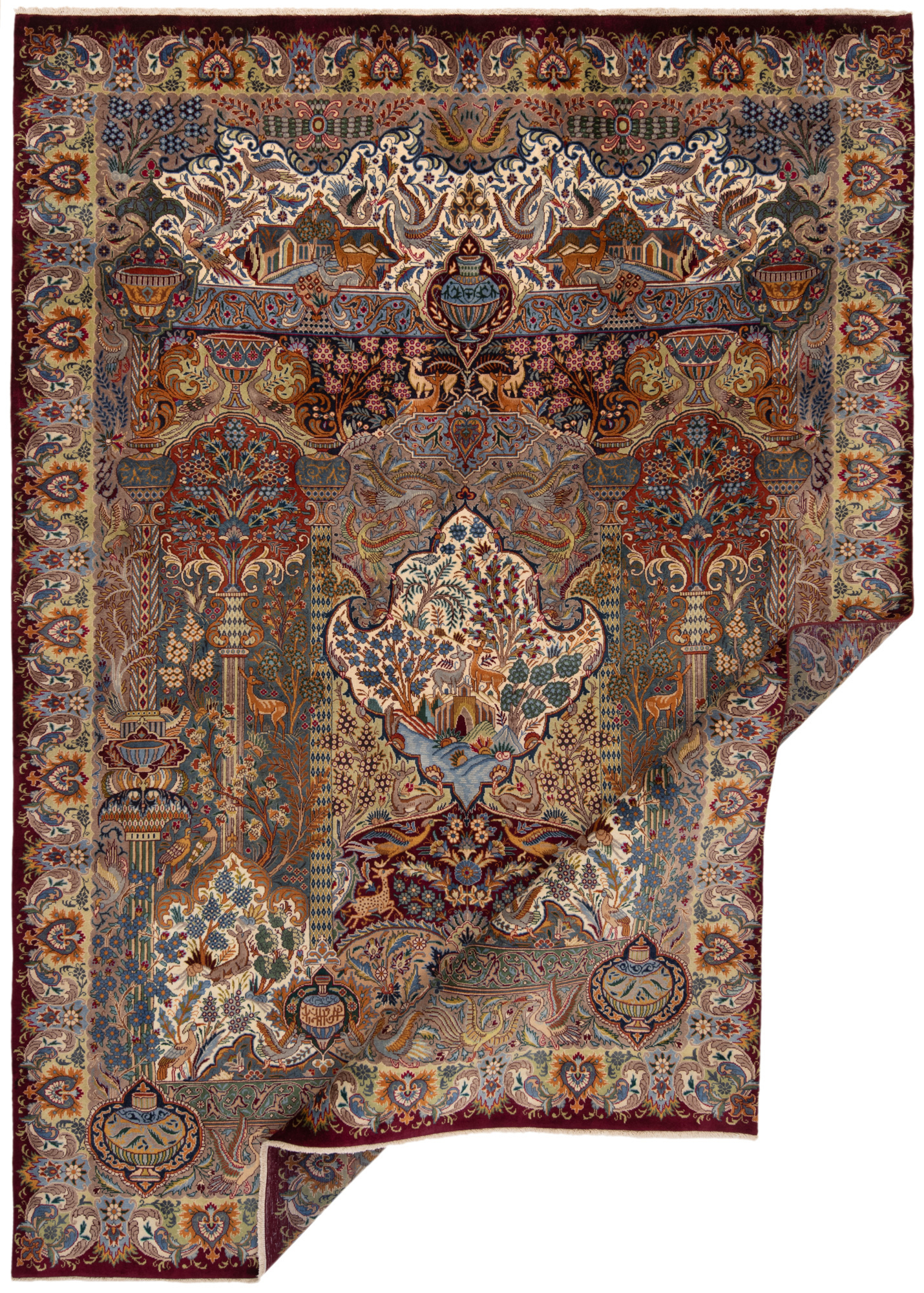 Kashmar Perserteppich Mehrfarbig 341 x 242 cm