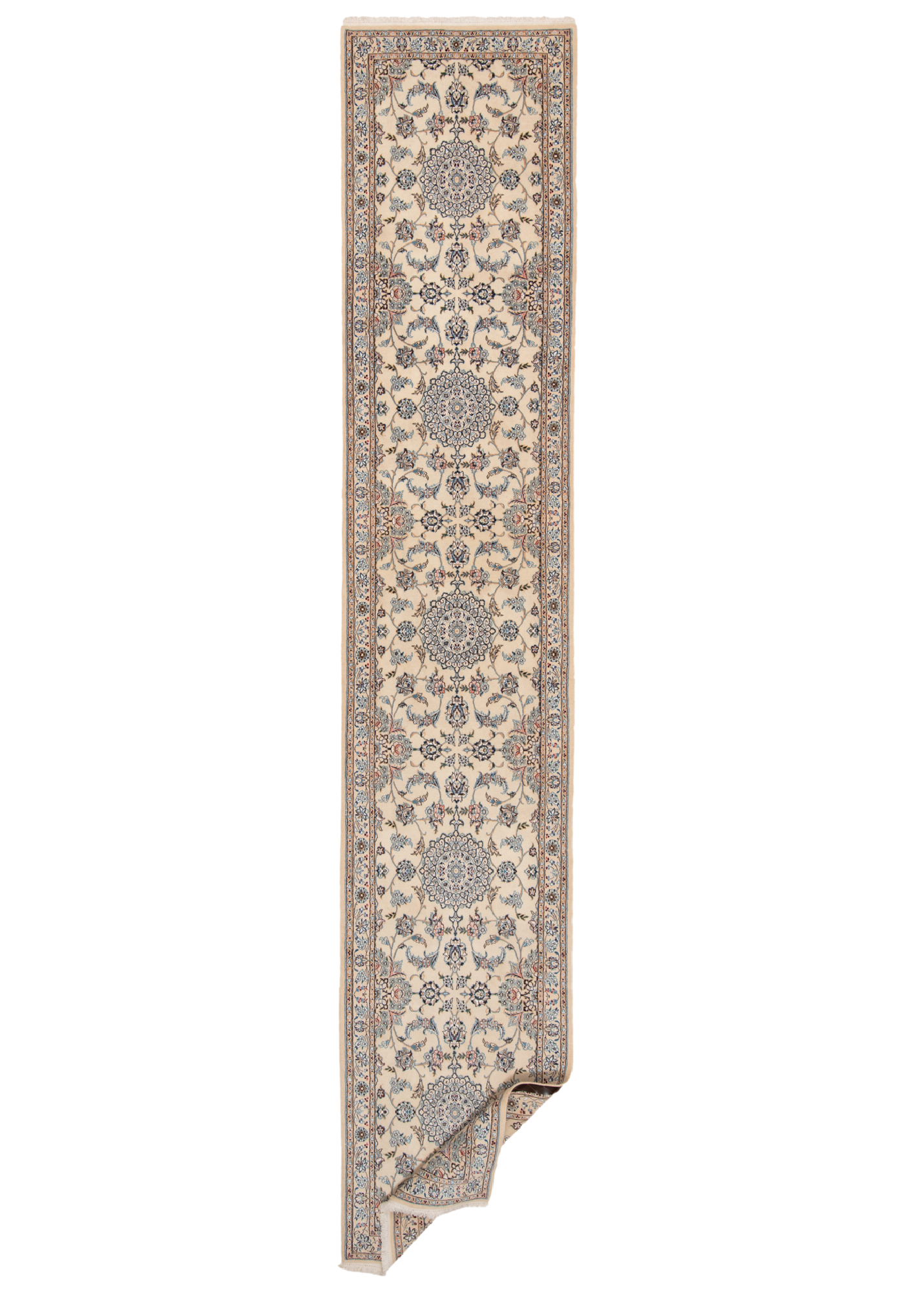 Nain 9La Perserteppich Beige-Creme 520 x 97 cm