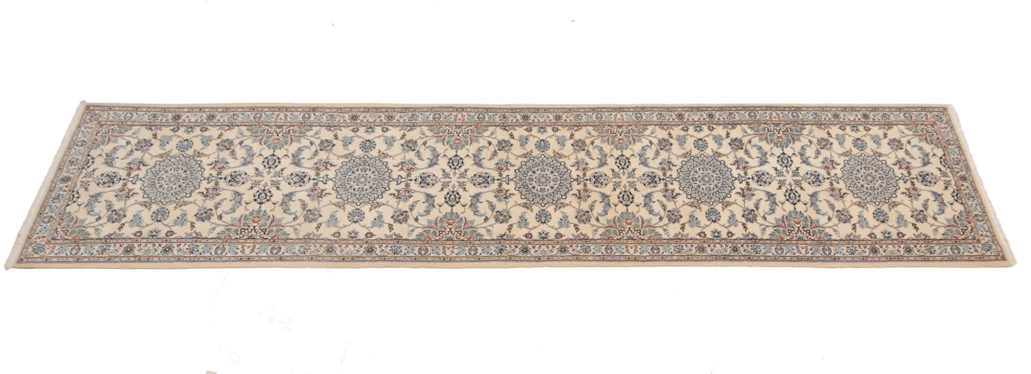 Nain 9La Perserteppich Beige-Creme 520 x 97 cm
