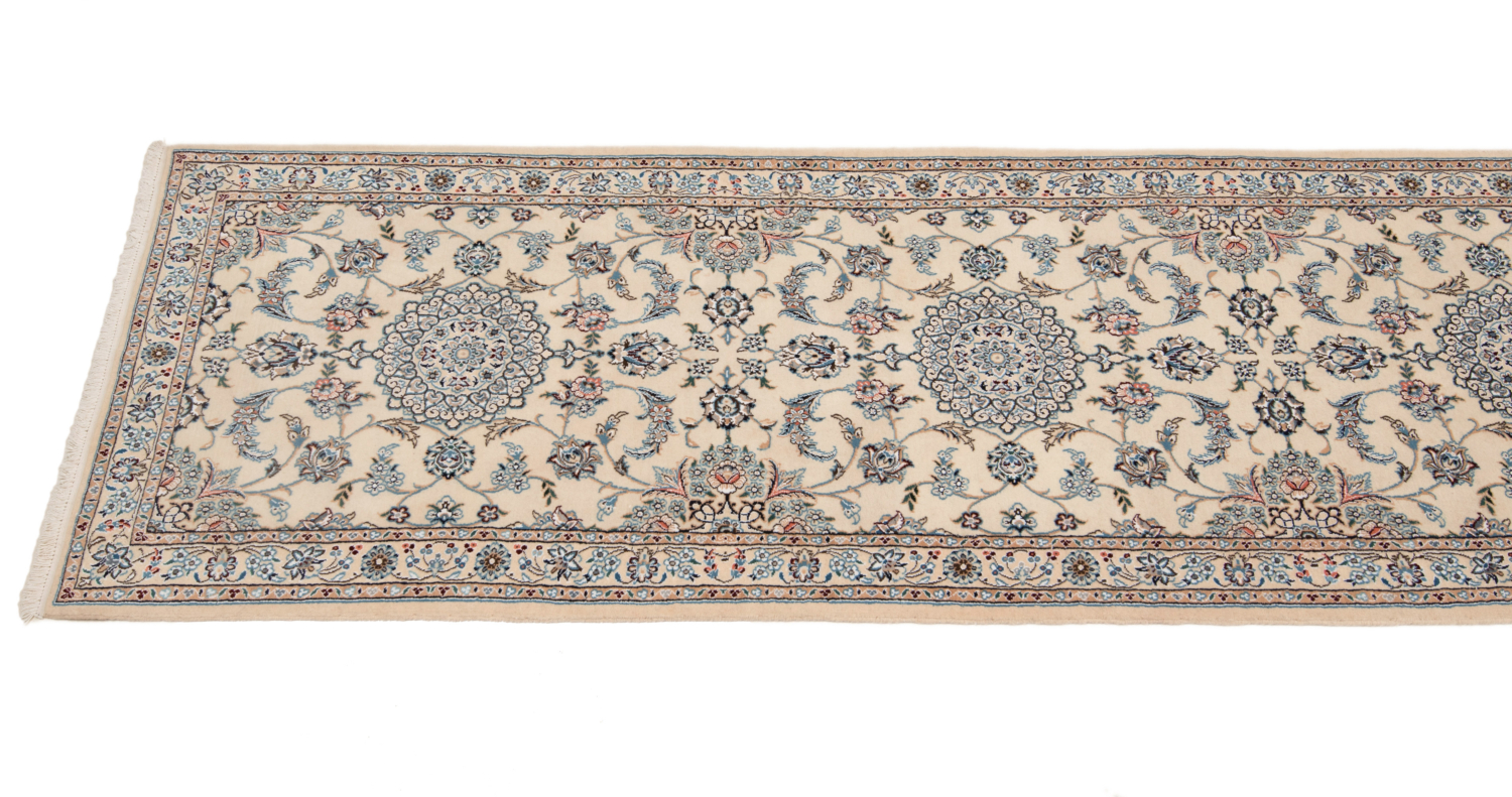 Nain 9La Perserteppich Beige-Creme 520 x 97 cm