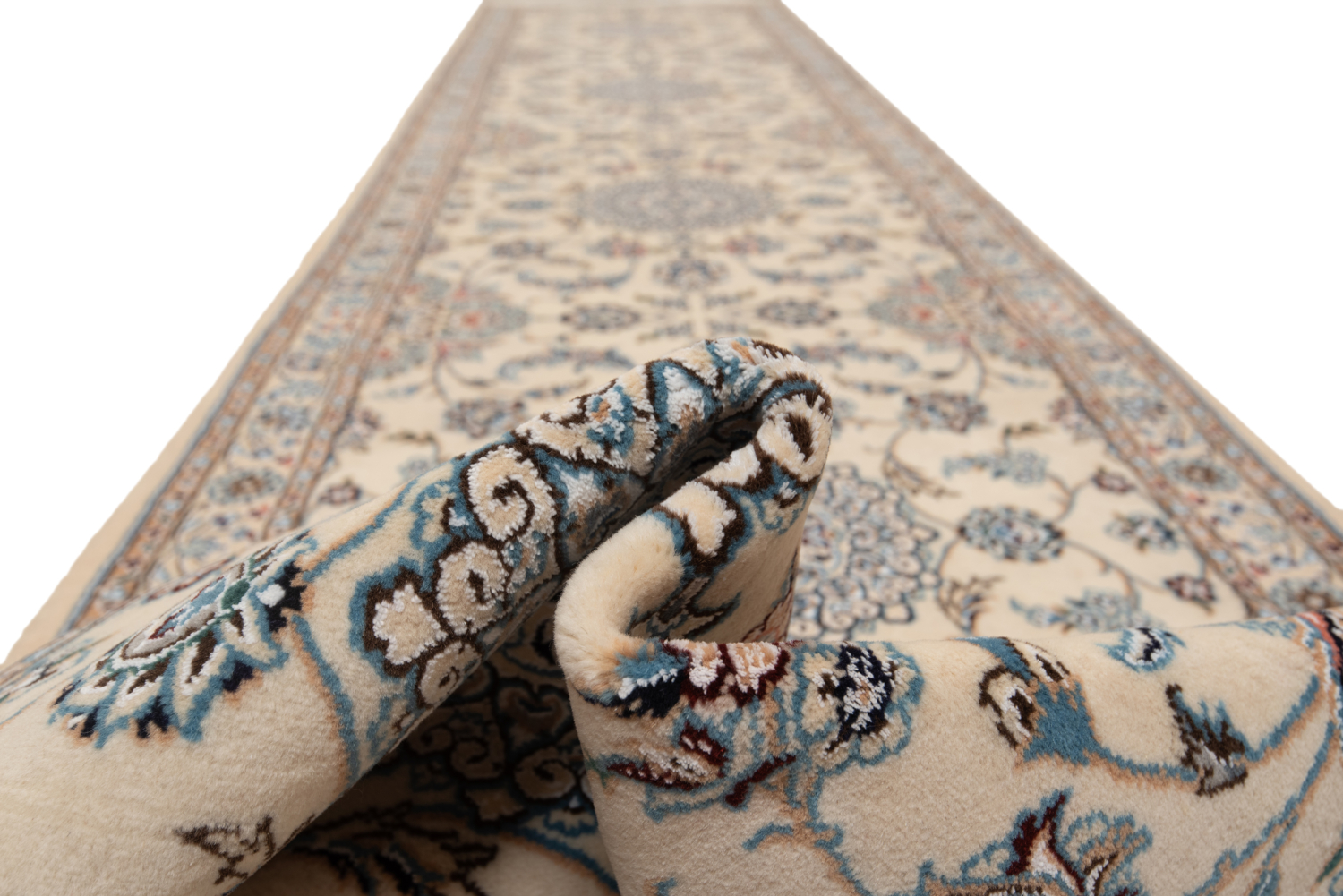 Nain 9La Perserteppich Beige-Creme 520 x 97 cm