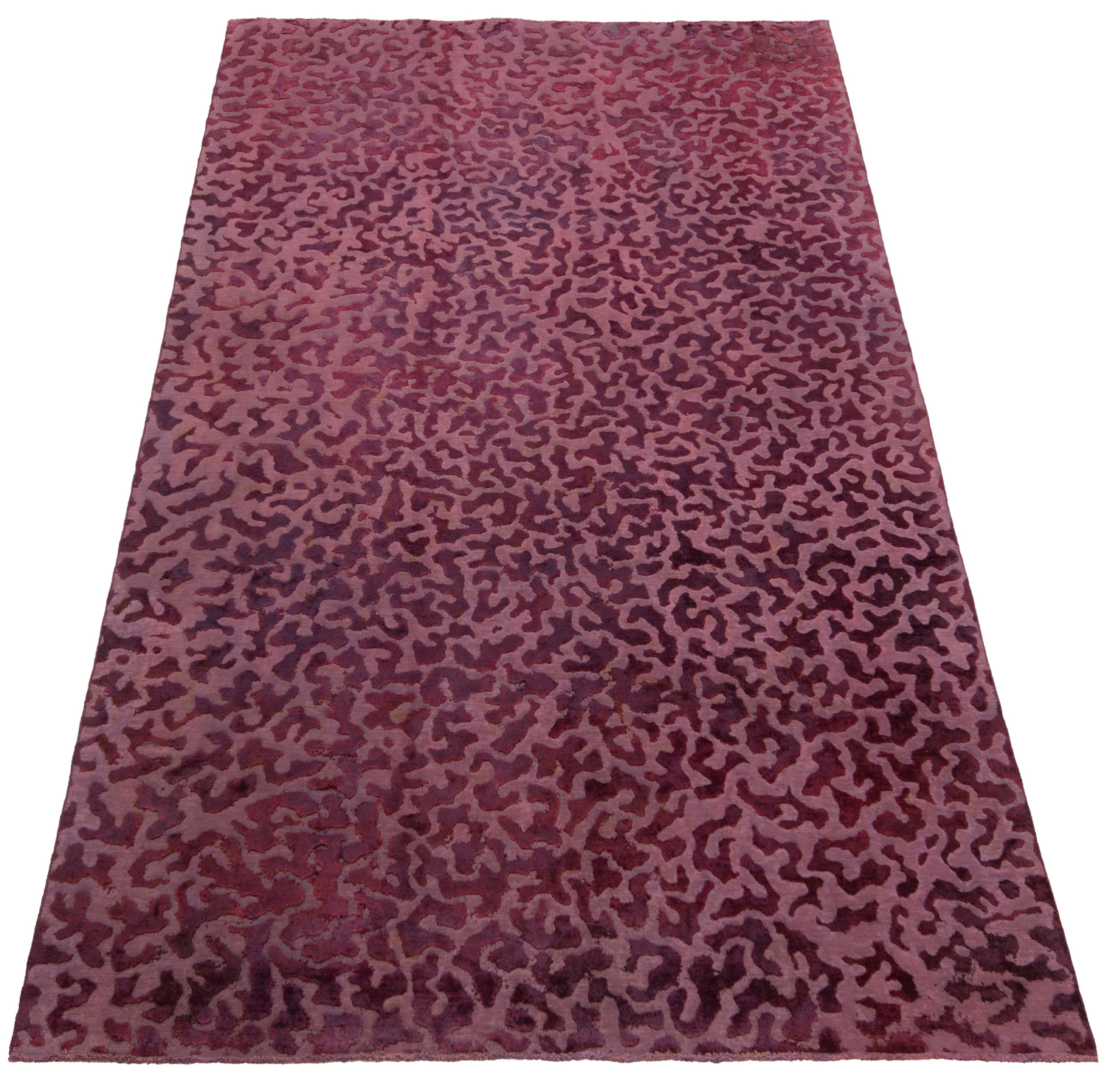 Alfombra vintage con relieve morado 320 x 185 cm