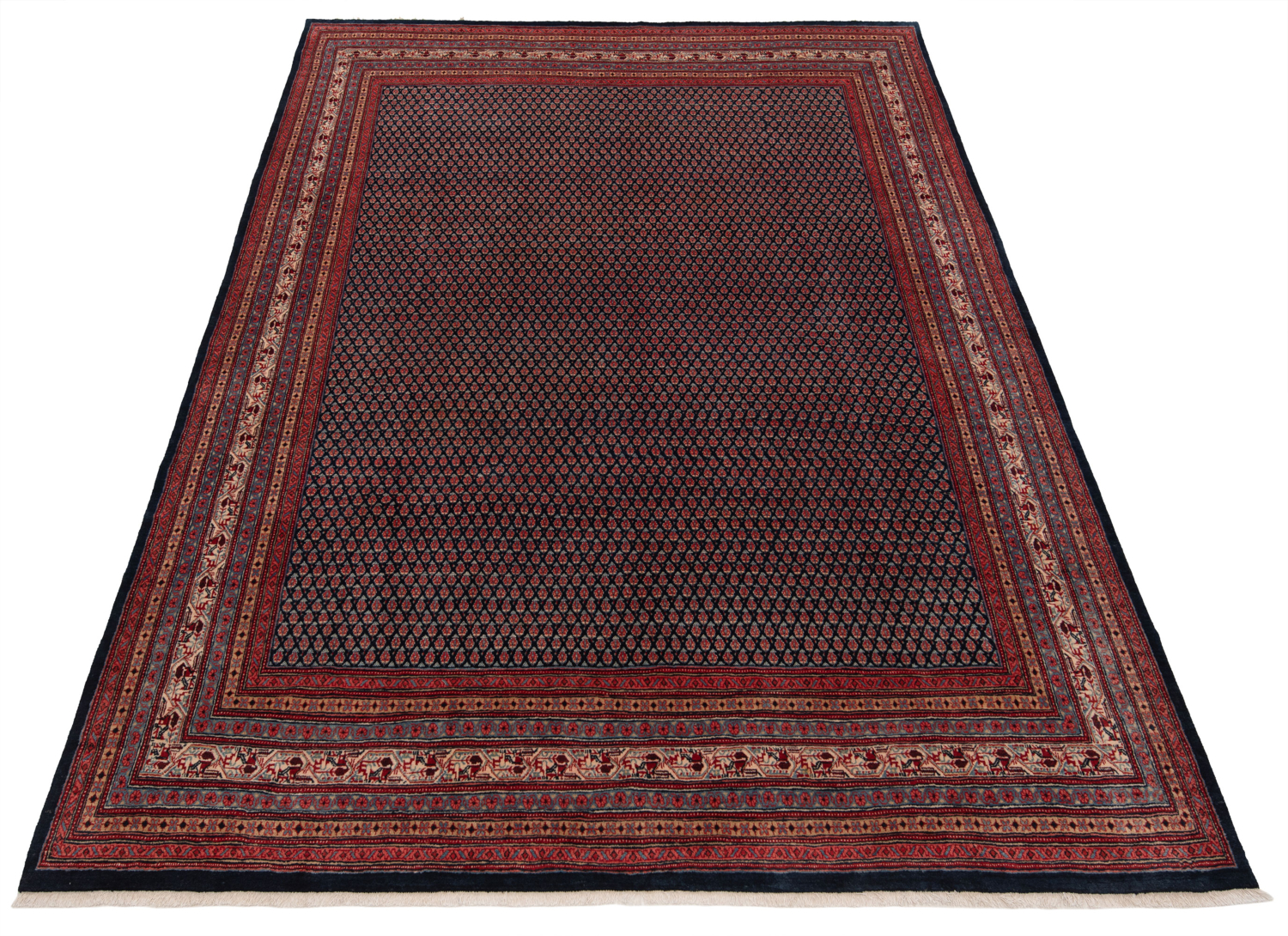 Sarough Mir Perserteppich Nachtblau 376 x 273 cm