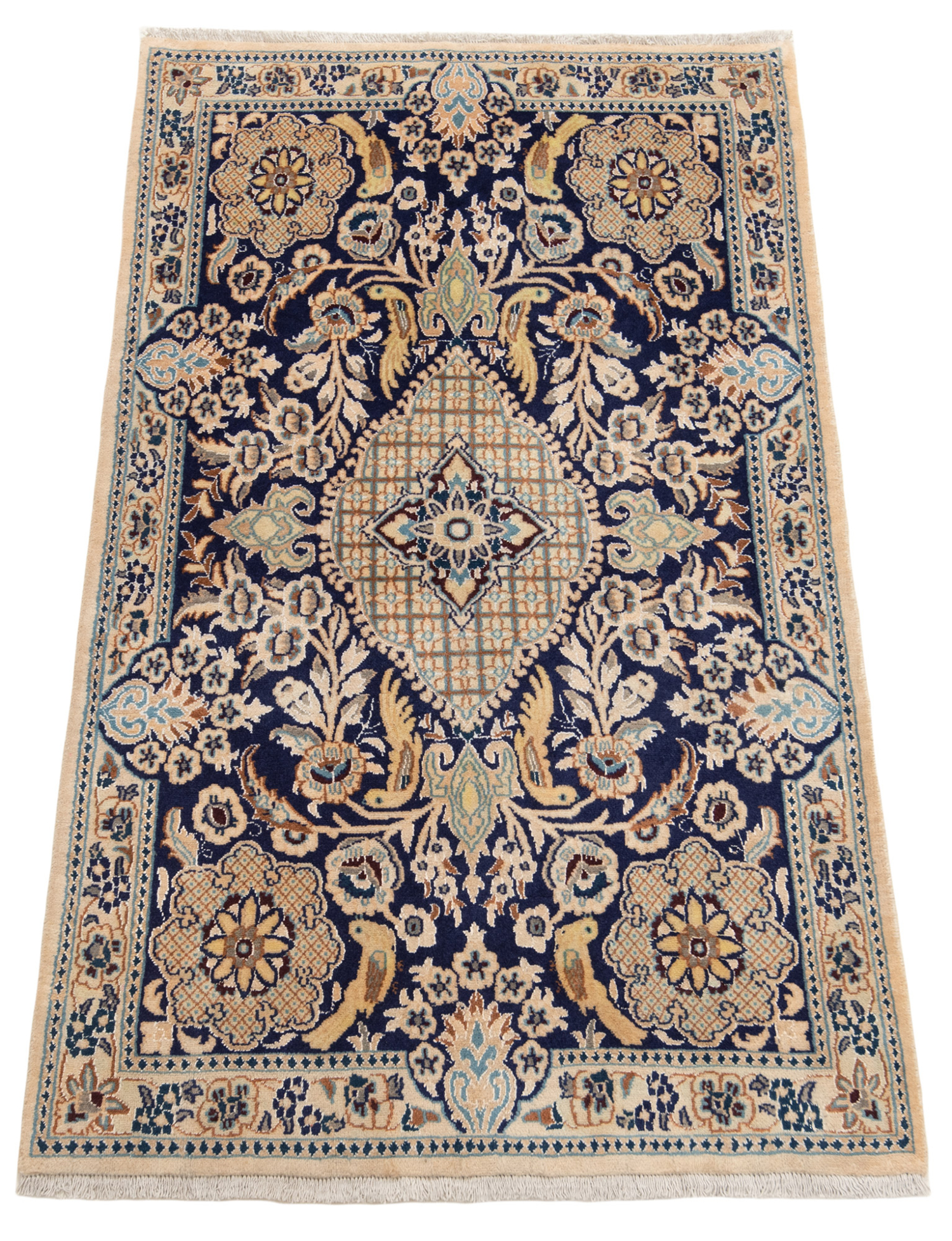 Alfombra persa Nain 9la Azul Noche 136 x 85 cm