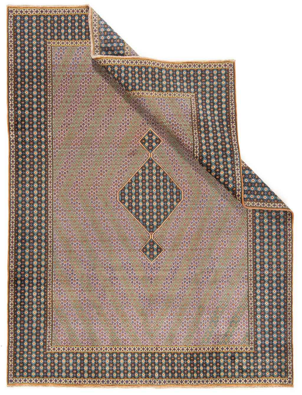 Kerman Persian Rug Green 314 x 239 cm