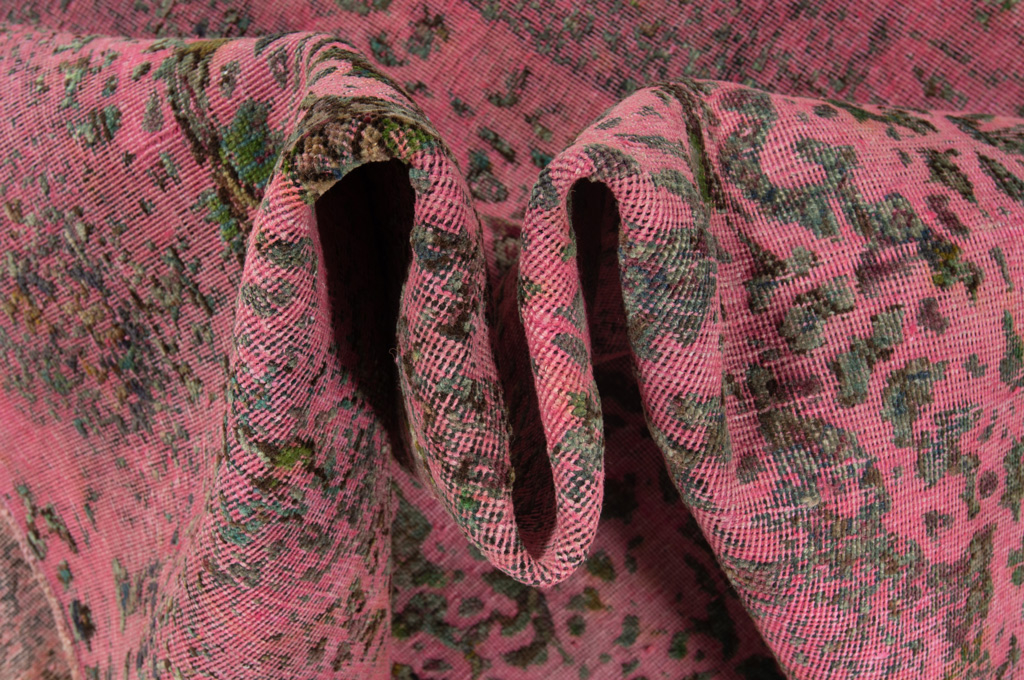 Vintage Relief Rug Pink 286 x 200 cm