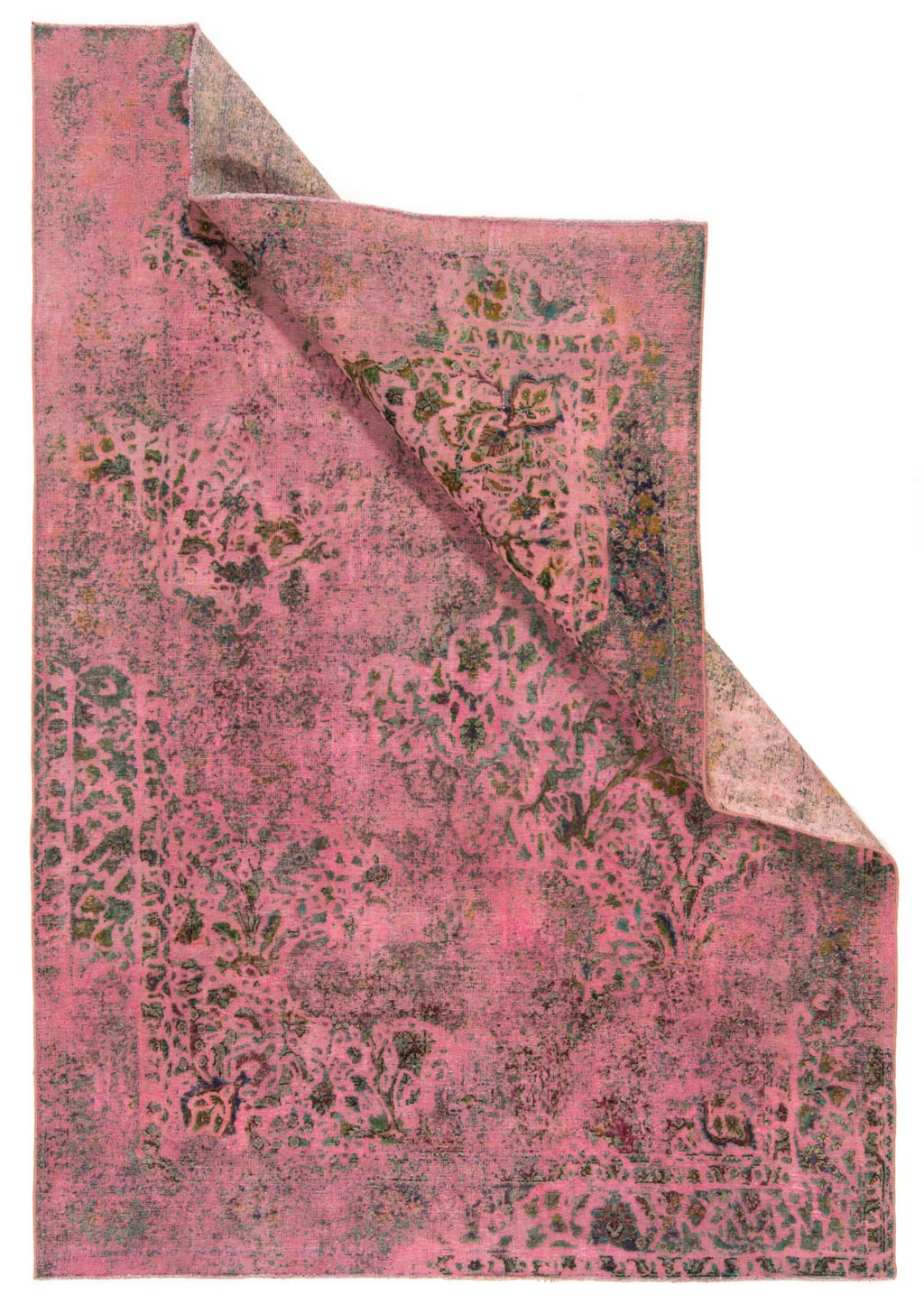 Vintage Relief Rug Pink 286 x 200 cm