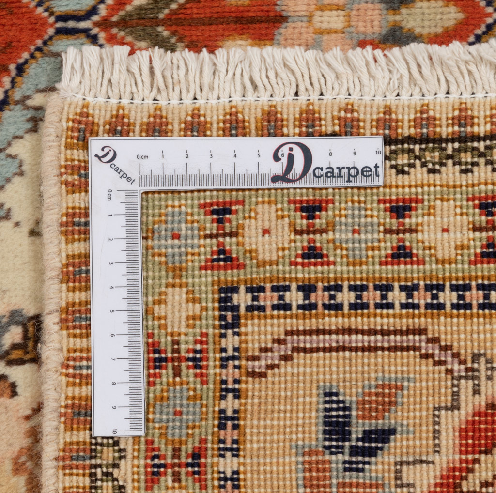 Tappeto persiano Tabriz Tabatabai beige-crema 200 x 149 cm