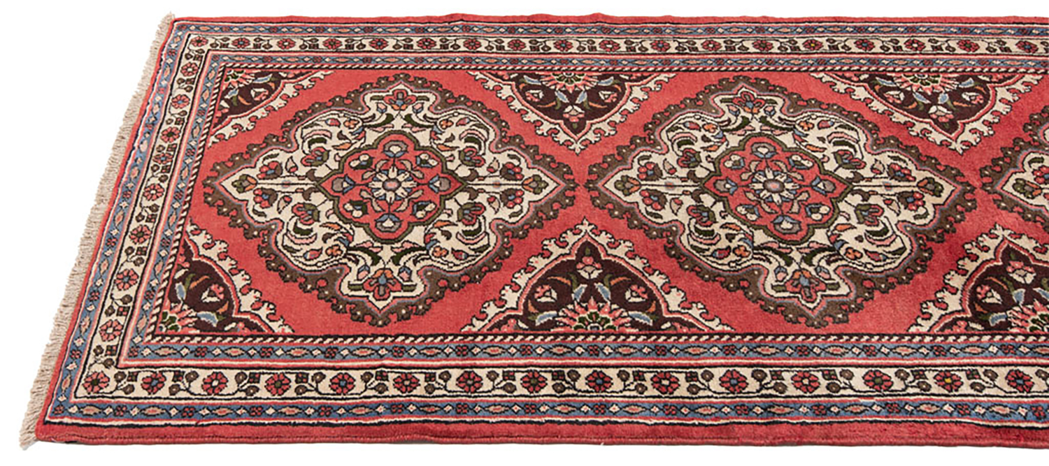 Rudbar Persian Rug Red 281 x 92 cm