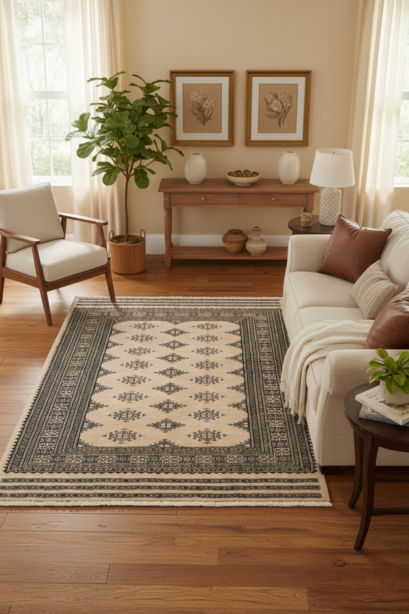 Pakistan Bokhara Beige-Cream 182 x 128 cm