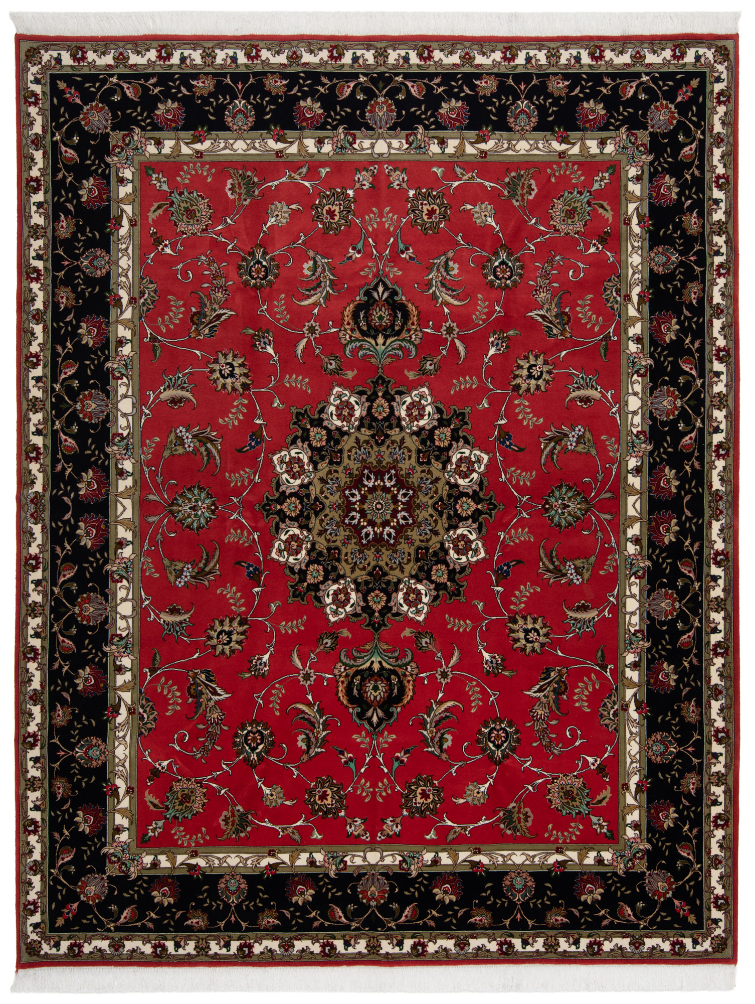 Tappeto Persiano Tabriz 50Raj Rosso 262 x 205 cm